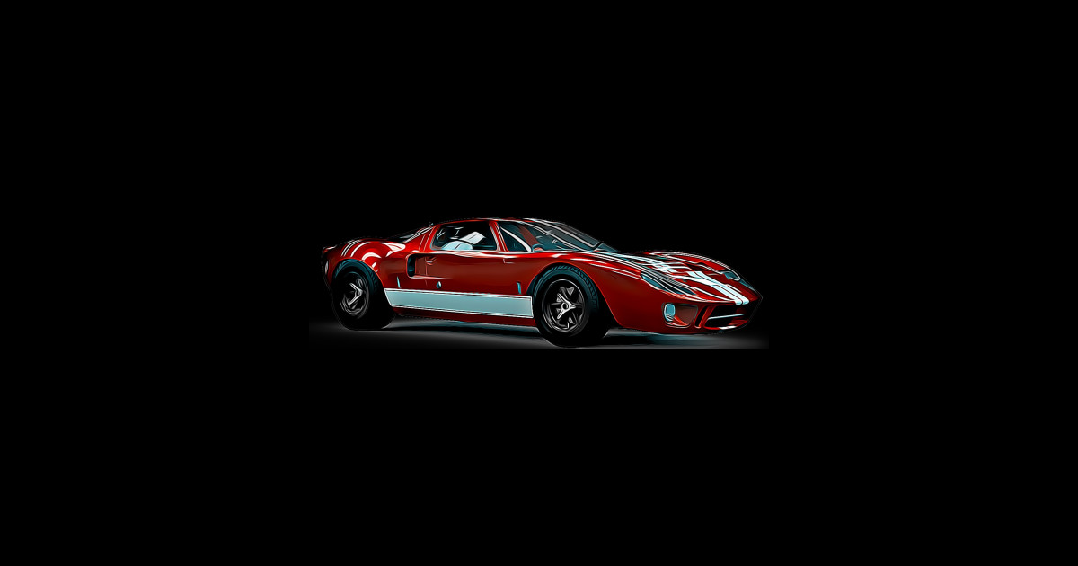 GT40 MK1 Cartoon - Car - Sticker | TeePublic