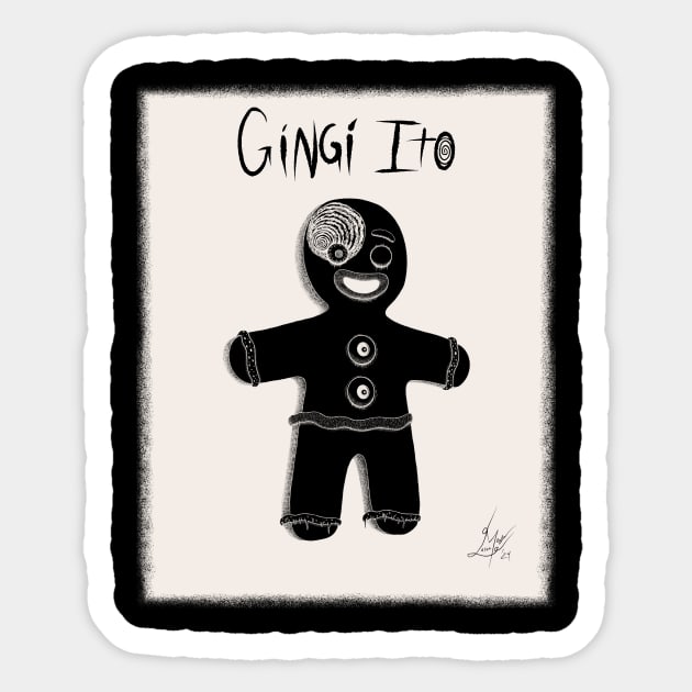 Gingi Ito (white Varient) - Junji Ito - Sticker | TeePublic