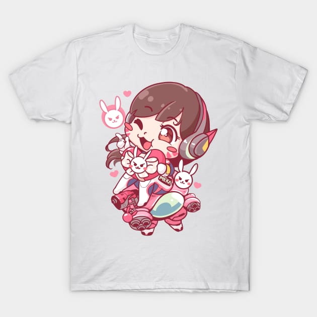 Cute Chibi DVA Fanart - Dva - T-Shirt | TeePublic