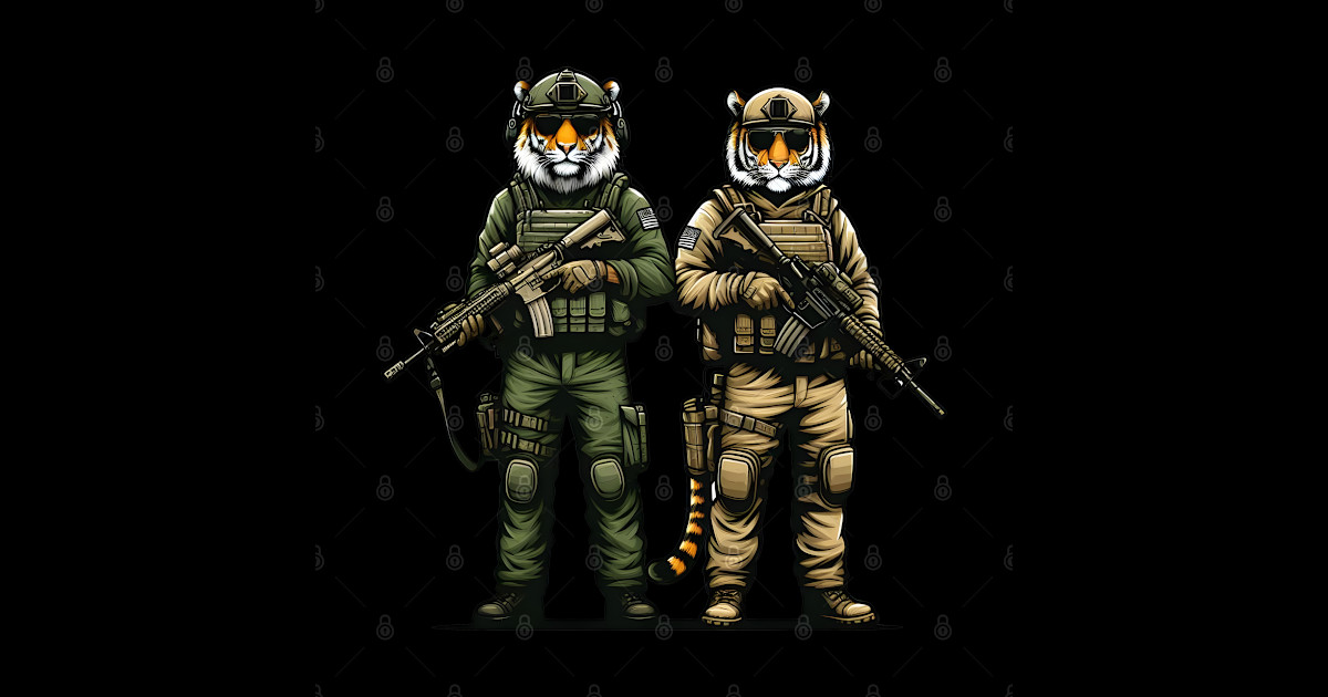 Tactical Tiger - Tiger - Sticker | TeePublic