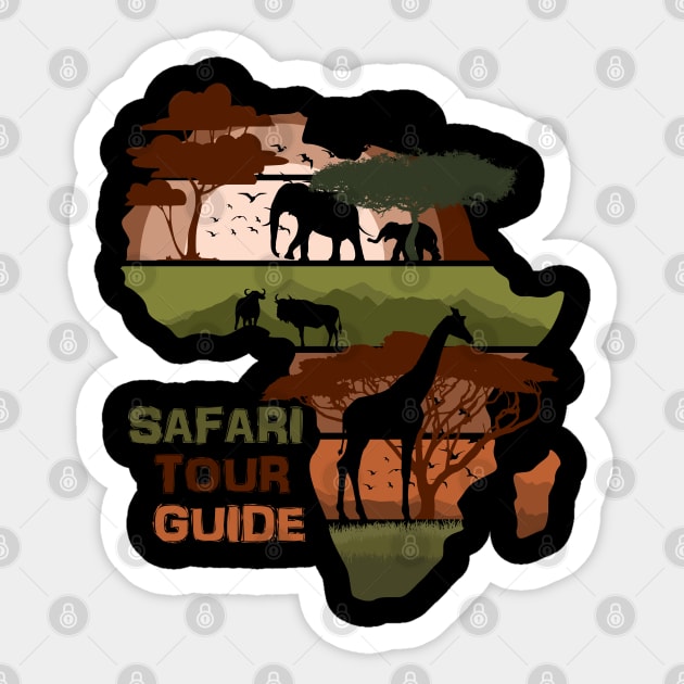 Safari Tour Guide - Safari - Sticker | TeePublic