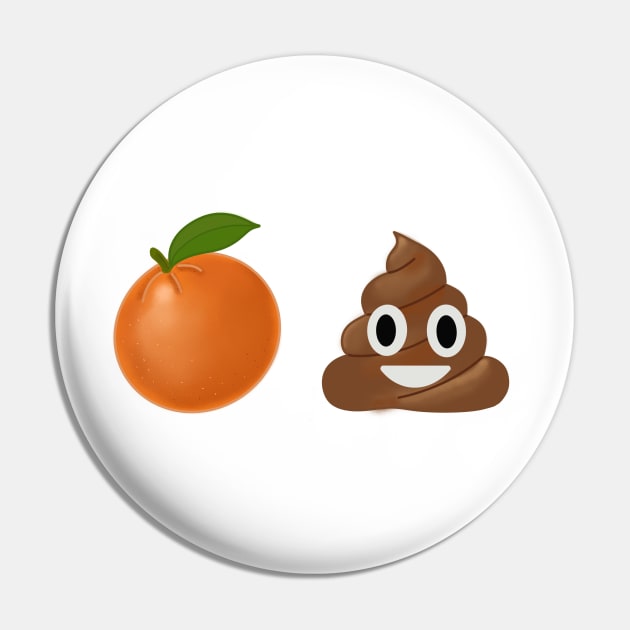 Donald trump ORANGE POOP EMOJI PROTEST SHIRT STICKER - Orange - Pin ...