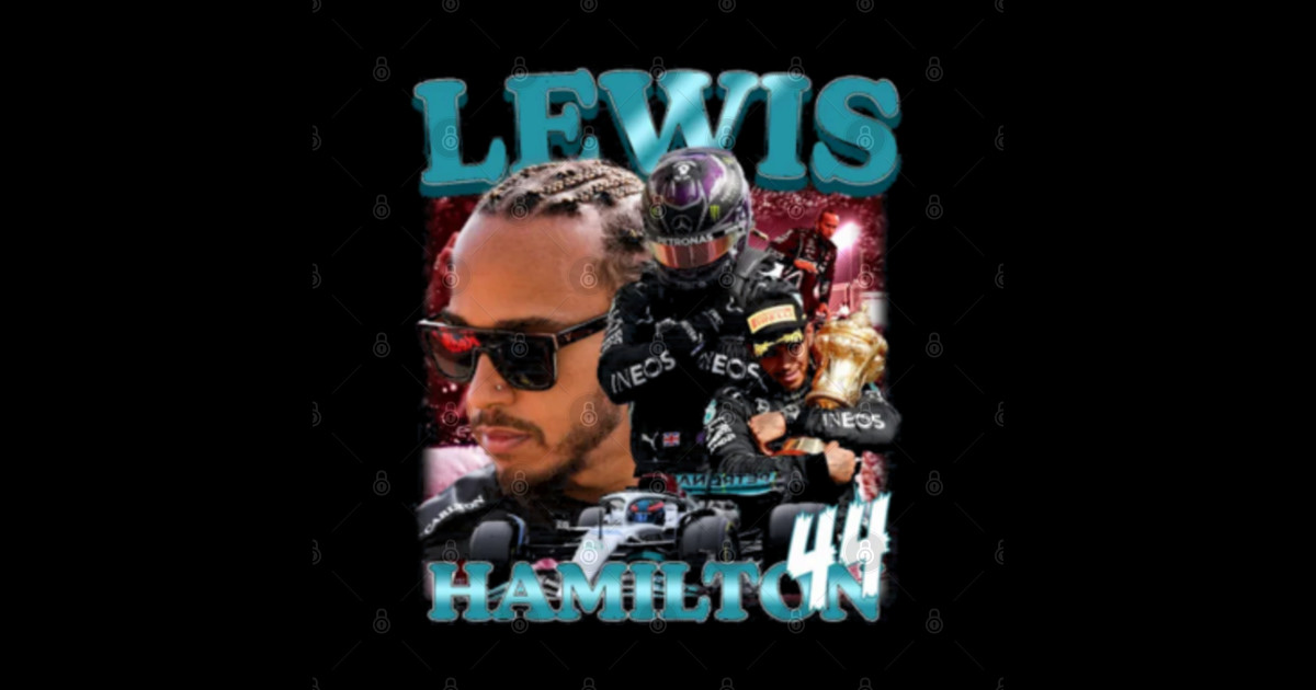 Lewis Hamilton Vintage Collage By Mclelun - Lewis Hamilton - Sticker ...