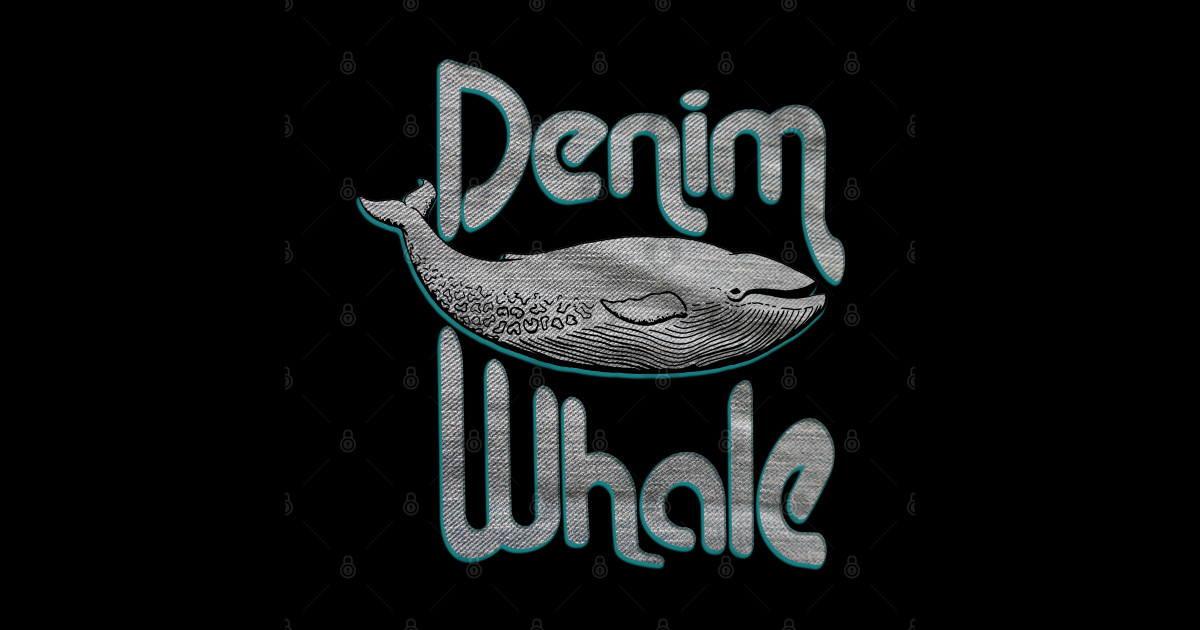 denim whale - Denim Whale - Sticker | TeePublic