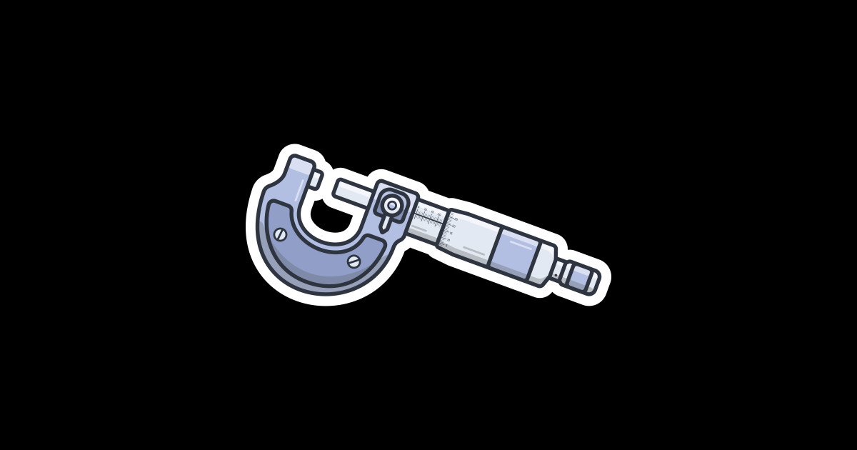 Screw Gauge Micrometer Sticker vector illustration. Engineer and ...