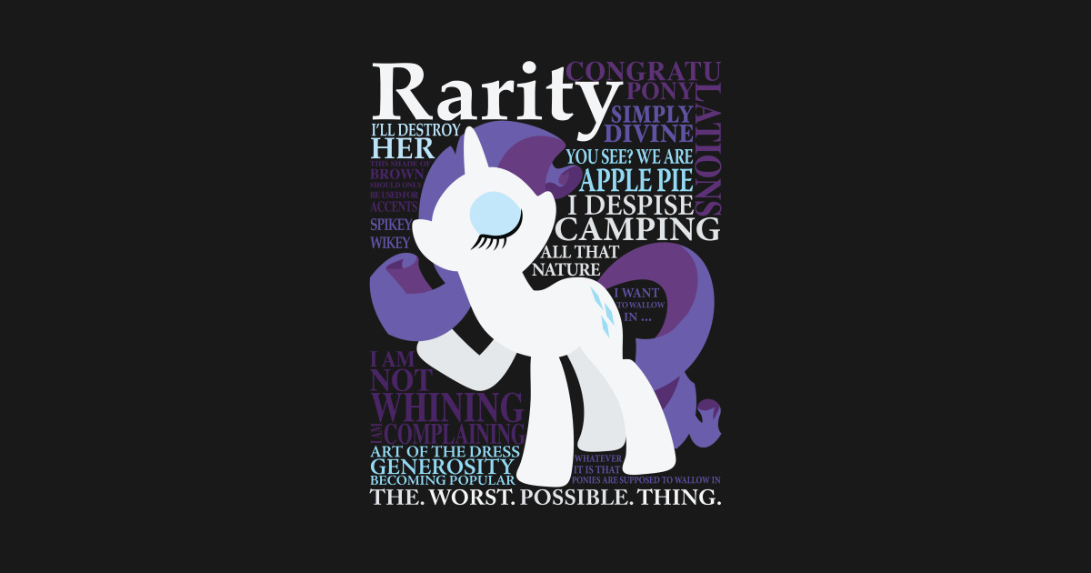 Many Words of Rarity - Fim - T-Shirt | TeePublic