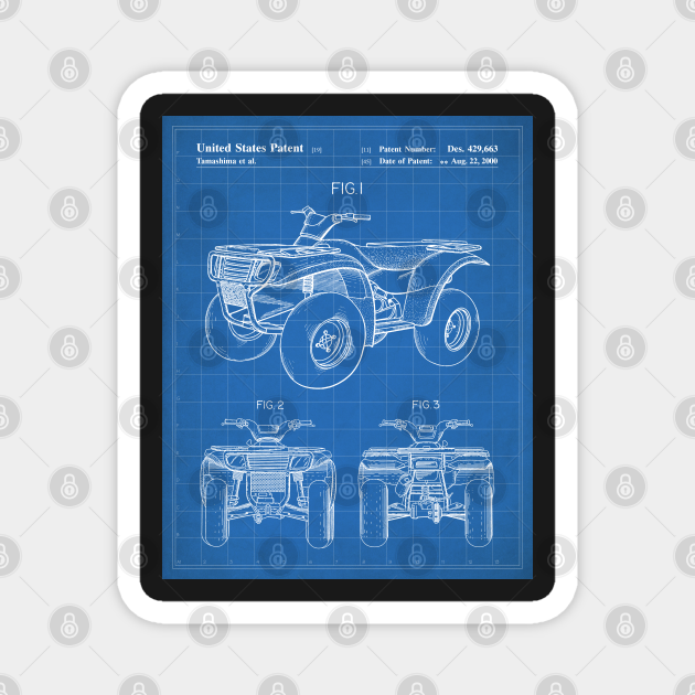 ATV Quad Bike Patent - Off-Roader Motorsports Fan Art - Blueprint - Atv ...