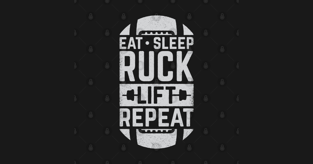 Vintage Distressed Lifting Rugby Football - Rugby - T-Shirt | TeePublic