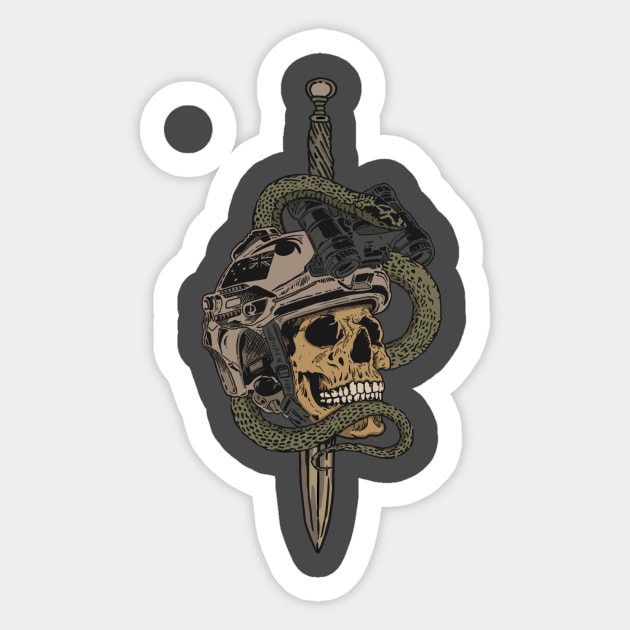 Tactical Operator Skull - Military - Sticker | TeePublic