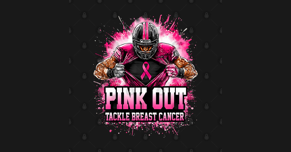 Football Pink Out Tackle Breast Cancer Awareness Men Women - Football ...