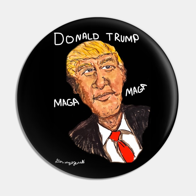 President Donald J Trump MAGA - President Trump - Pin | TeePublic