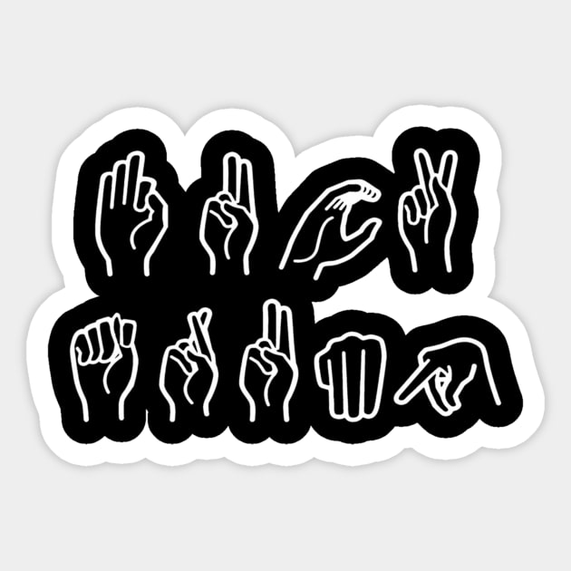 F Trump Sign Language - F Trump - Sticker | TeePublic