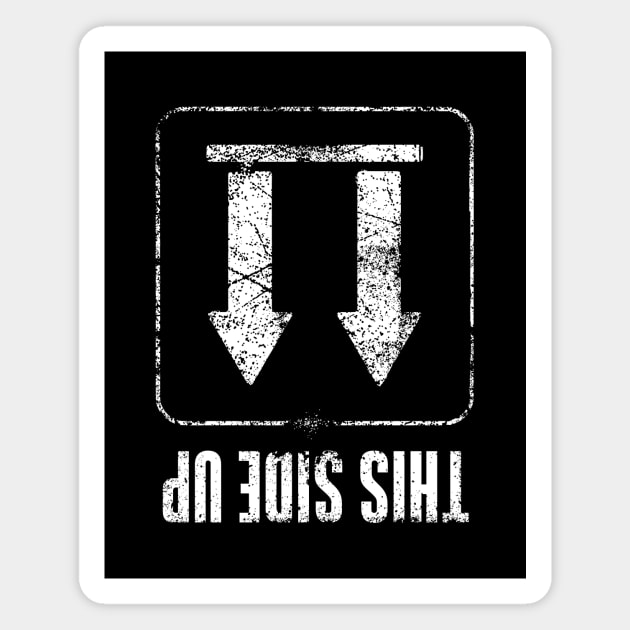 This Side Up Side Dow, Packaging Symbol, humor, - Upside Down - Magnet ...