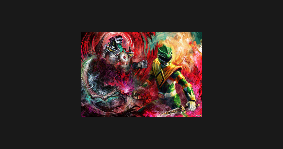 Green with Evil // MMPR Fan Art - Power Rangers - T-Shirt | TeePublic