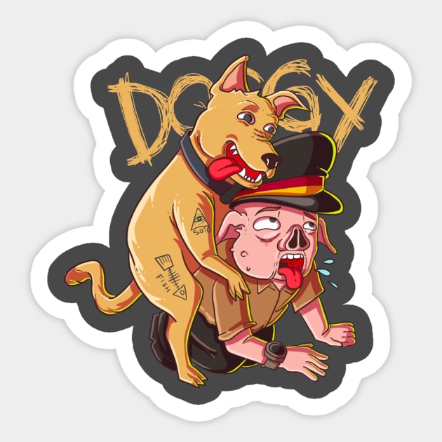 dogs and pigs - Dogs - Sticker | TeePublic