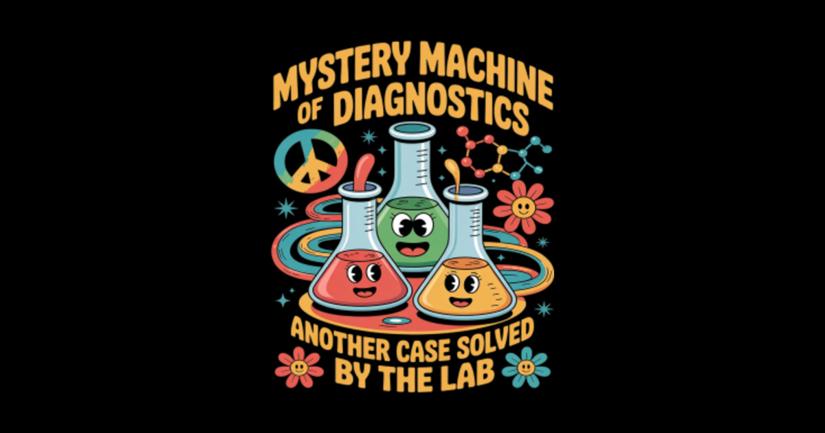 Funny Lab Week 2025 Retro Mystery Machine Of Diagnostics - Funny Lab ...