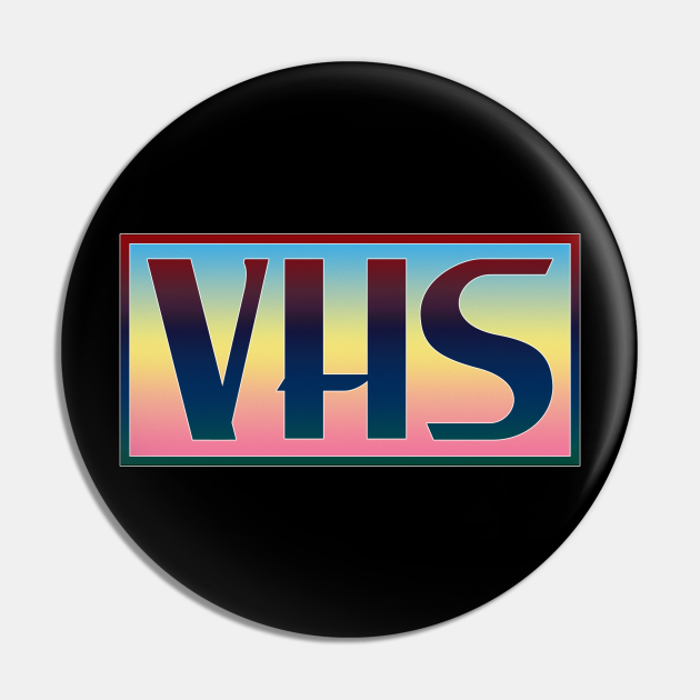 Retro 80s Styled VHS Logo - 80s Movies - Pin | TeePublic