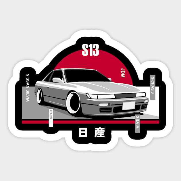 NISSAN SILVIA S13 - Nissan Silvia S13 - Sticker | TeePublic
