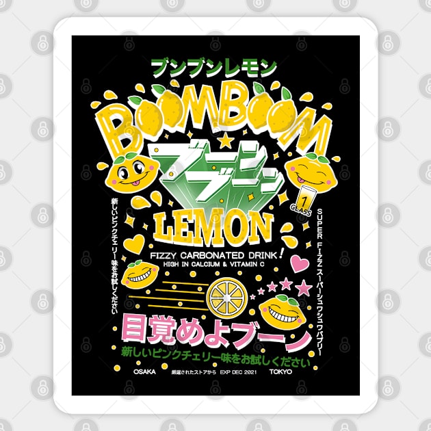 Boom Boom Lemon Fizzy Drink - Boom Boom Lemon - Sticker | TeePublic