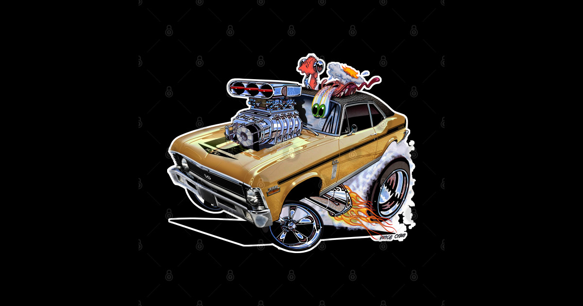 SUPER Nova 1970 Chevy Nova Gold - Nova - Sticker | TeePublic