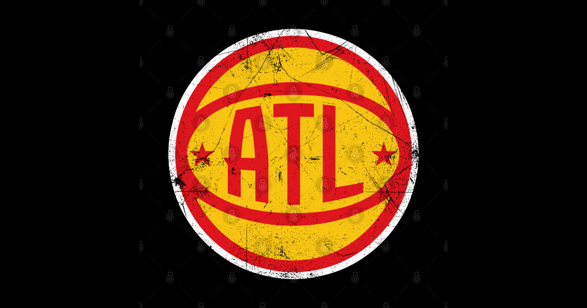 ATL Retro Ball - Red - Hawks - T-Shirt | TeePublic