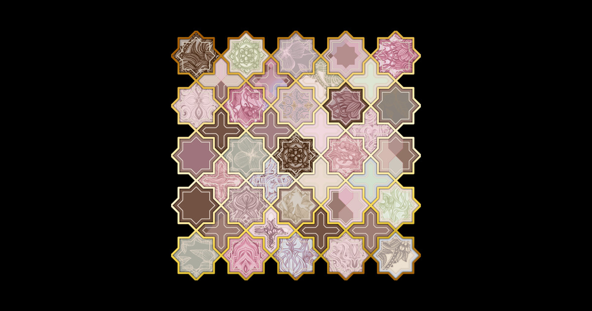 Neapolitan Geometric Tile Pattern - Geometric - Sticker | TeePublic