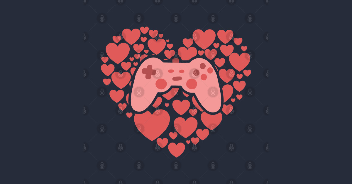 Video Gamer Heart Controller - Video Gamer - T-Shirt | TeePublic