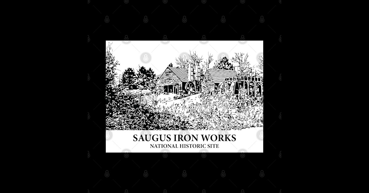 Saugus Iron Works National Historic Site - Saugus Iron Works - Sticker ...