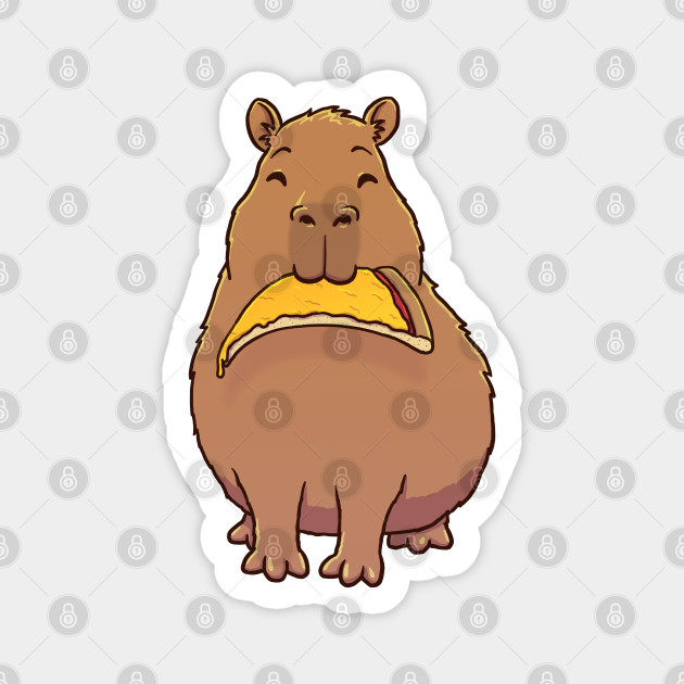 Capybara Cheese Pizza - Capybara - Magnet | TeePublic
