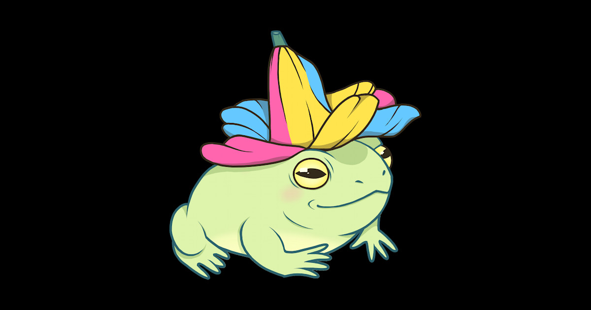Pansexual Pride Flower Frog - Saltuurn - Sticker | TeePublic