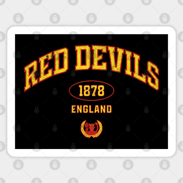 Red Devils Manchester Vintage Retro England - Manchester United ...