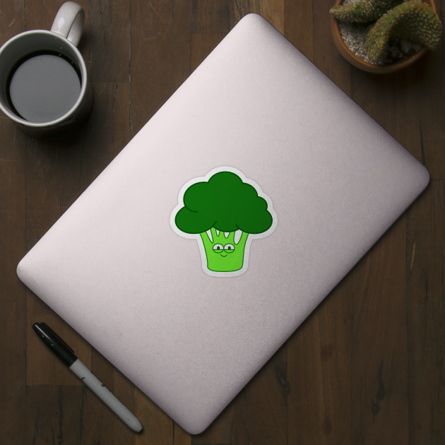 cute broccoli - Broccoli - Sticker | TeePublic