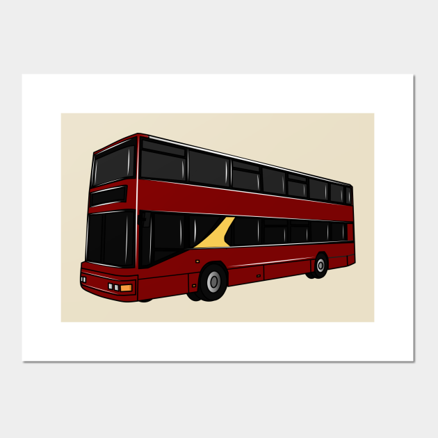 Double-decker bus cartoon illustration - Double Decker Bus Cartoon ...