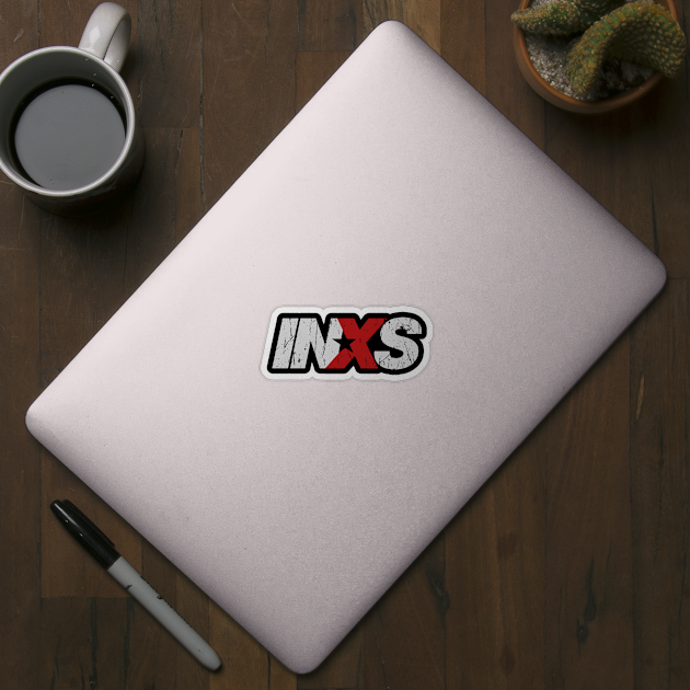 INXS // Logo Vintage illustration - Inxs Band - Sticker | TeePublic