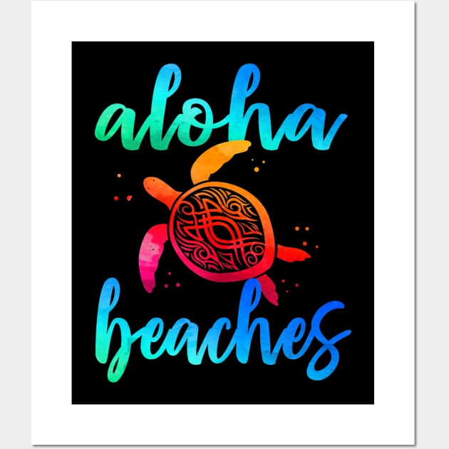 Watercolor Aloha Beaches Turtle Hawaiin Sea Turtles - Watercolor Aloha ...