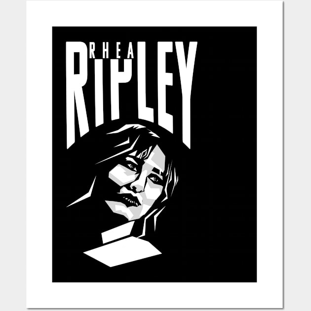 rhea ripley black and white art fan design - Rhea Ripley - Posters and ...