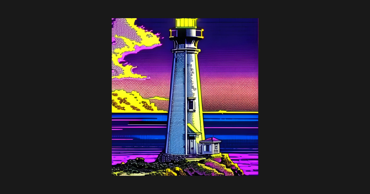 Retro Lighthouse - Retro - T-Shirt | TeePublic