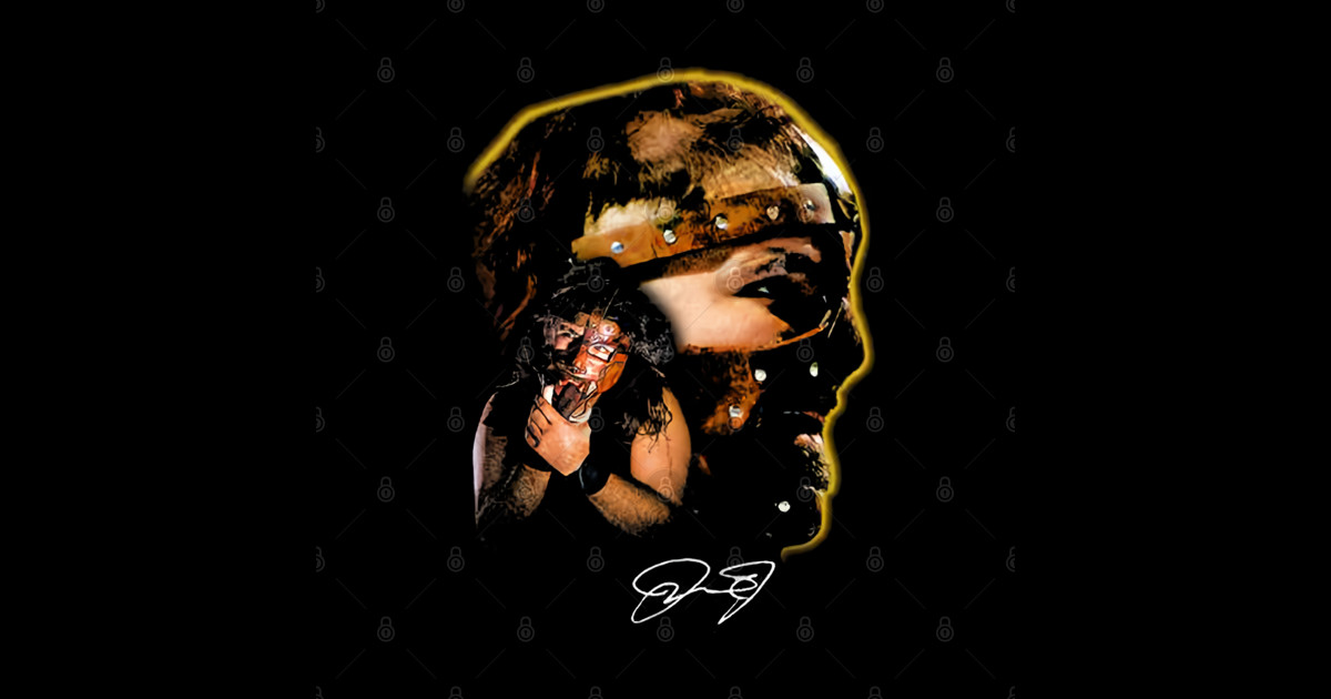Mankind Big Face Signature - Mankind - Sticker | TeePublic