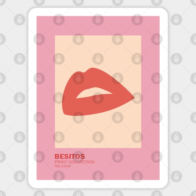 Besitos, Red lips, Kiss art print, Y2K, Retro poster, Fashion decor ...