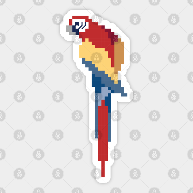 Parrot Pixel Art - Parrot - Sticker | TeePublic