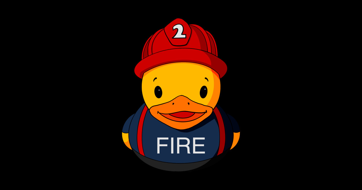 Fire Chief Rubber Duck - Fireman - Sticker | TeePublic