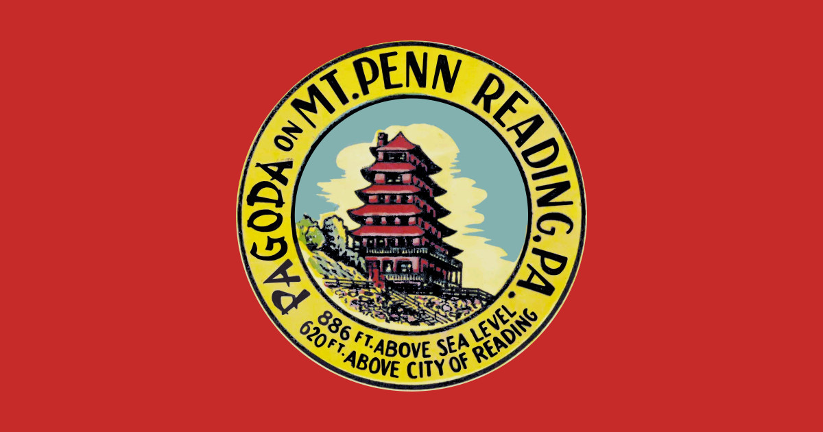 Vintage Pagoda of Reading, PA image - Pagoda - T-Shirt | TeePublic