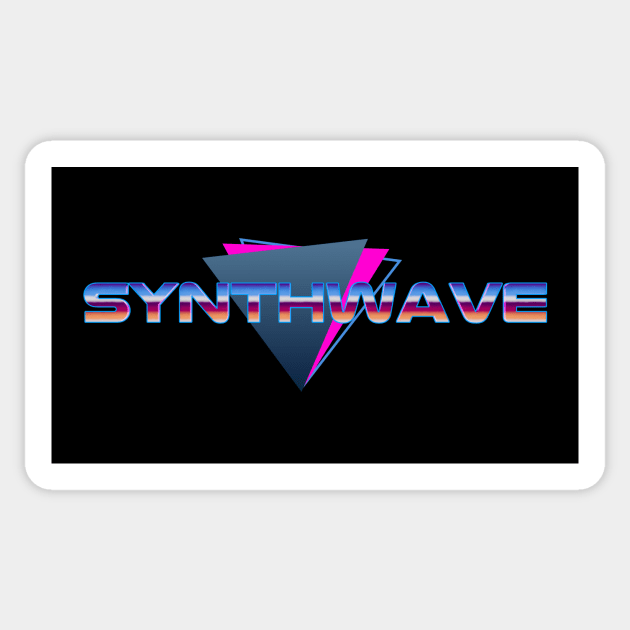 Synthwave Chrome Logo - Synthwave - Sticker | TeePublic