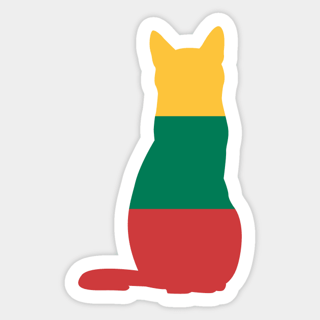 Lithuania Cat Flag - Lithuania - Sticker | TeePublic