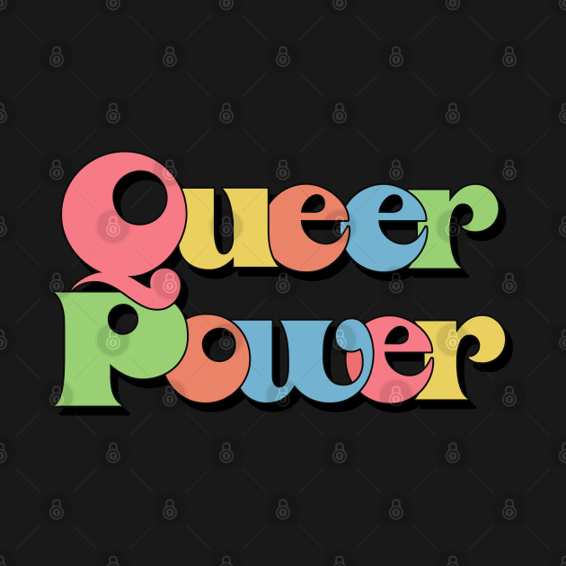 Queer Power / Original Retro Typography Design - Queer - Long Sleeve T ...