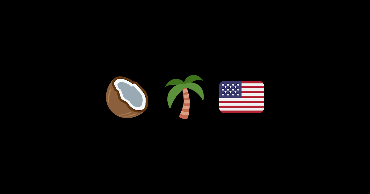 Kamala Harris coconut tree meme - President - Sticker | TeePublic