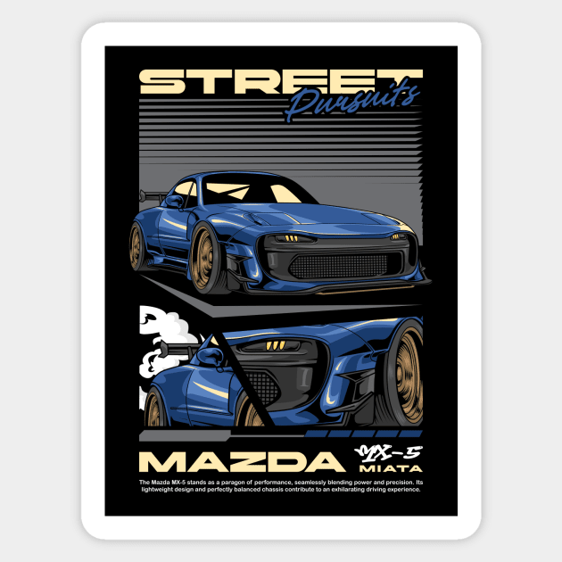 Miata MX-5 Racing Car - Miata Mx 5 Racing Car - Sticker | TeePublic