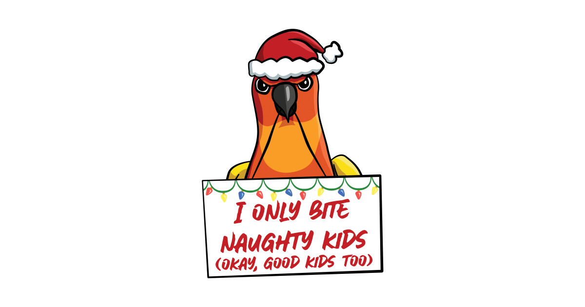 Only Bite Naughty Kids Sun Conure - Conure - T-Shirt | TeePublic