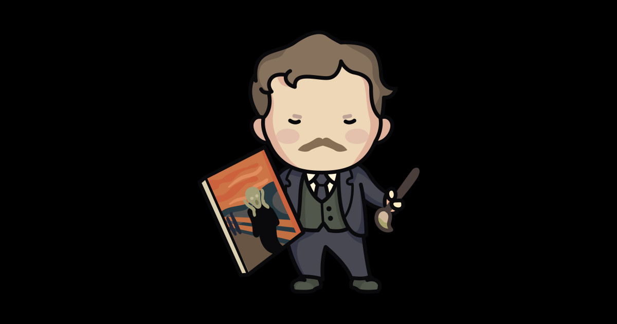 Cute Edvard Munch Cartoon Character - Edvard Munch - Posters and Art ...