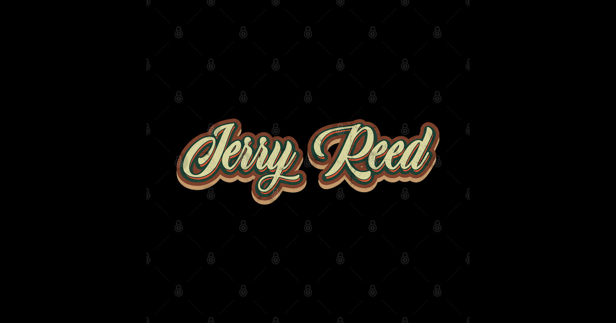Vintage Text - Jerry Reed - Jerry Reed - Sticker | TeePublic